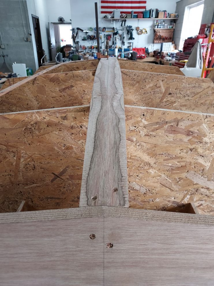 Attaching the keelson - OffCenterHarbor.com